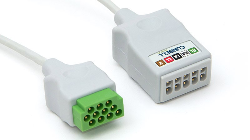 22104 - ECG Cable (3 or 5 lead) for GE - Curbell Medical