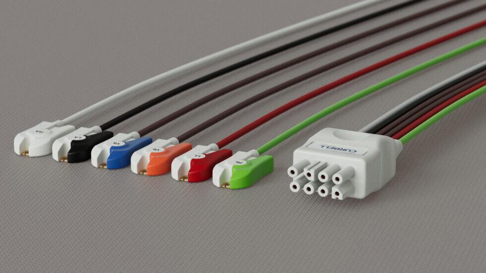 20255 - ECG lead wire with 6 Pinch Connectors for Nihon Kohden ...